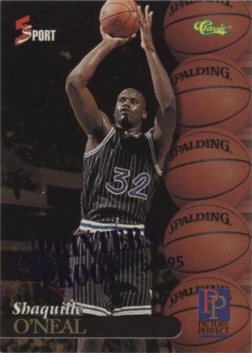 1995 Classic 5 Sport - Picture Perfect Shaquille O'Neal #199 Blue ...