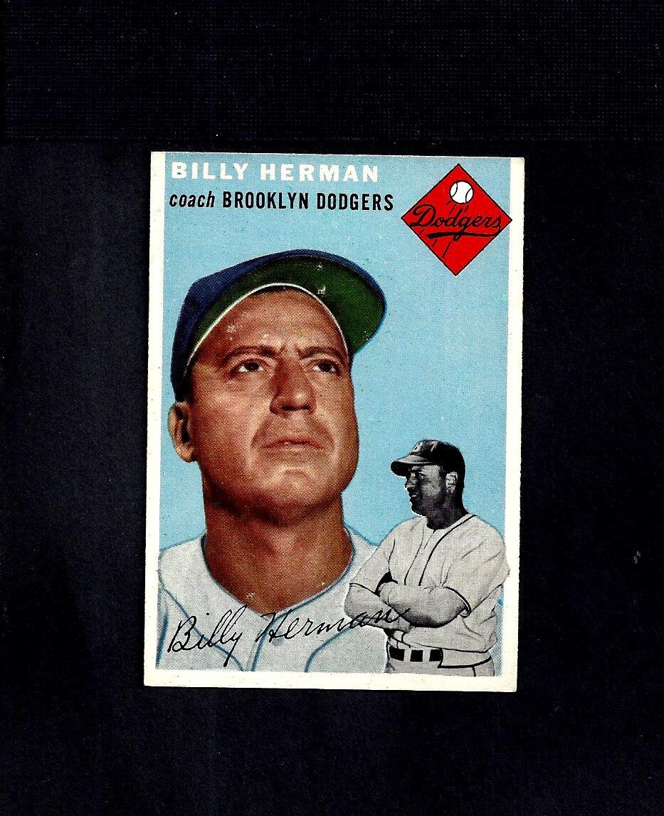 1954 TOPPS #86 BILLY HERMAN-2--BV $50--DODGERS--NO CREASES--EX/EX/MT | eBay