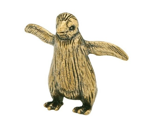 Brass Penguin Animal Statue Small Sculpture Tabletop Figurine Home ...