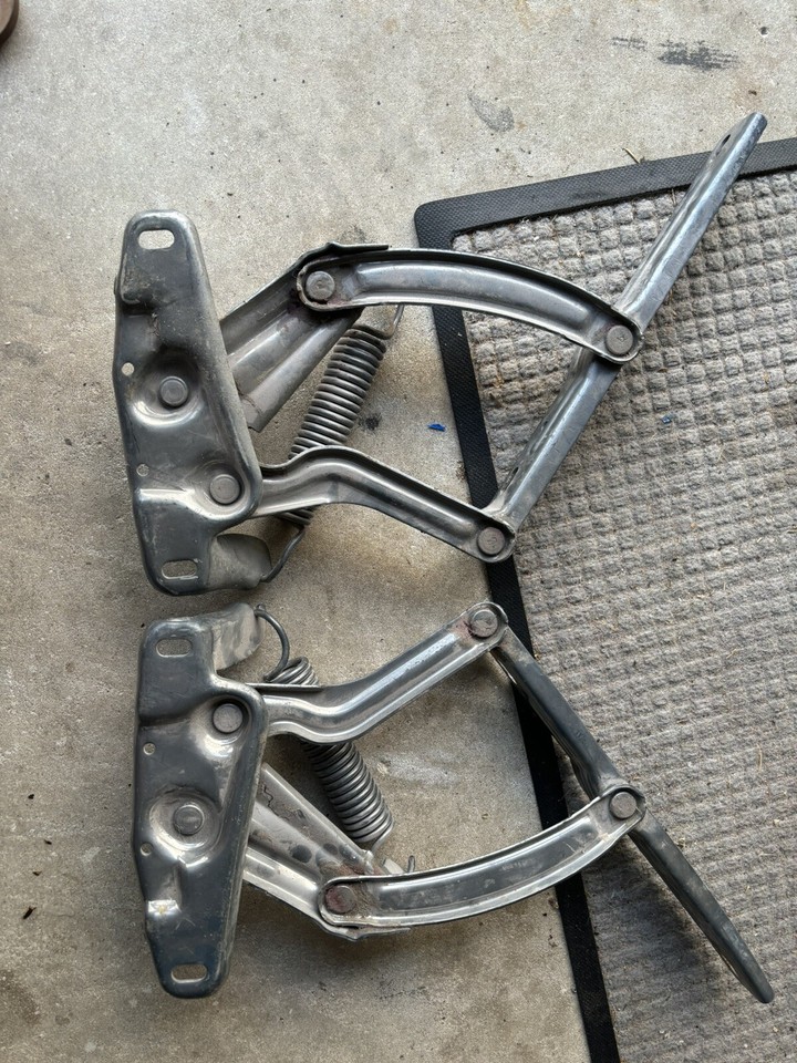 1970 1971 1972 Chevelle Hood Hinges Pair w/Springs POWDER COATED | eBay