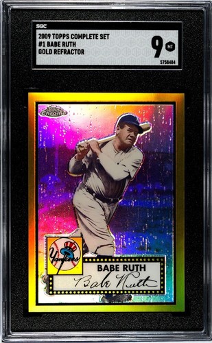 2009 Topps Chrome Babe Ruth Gold Refractor SGC 9 GEM | eBay