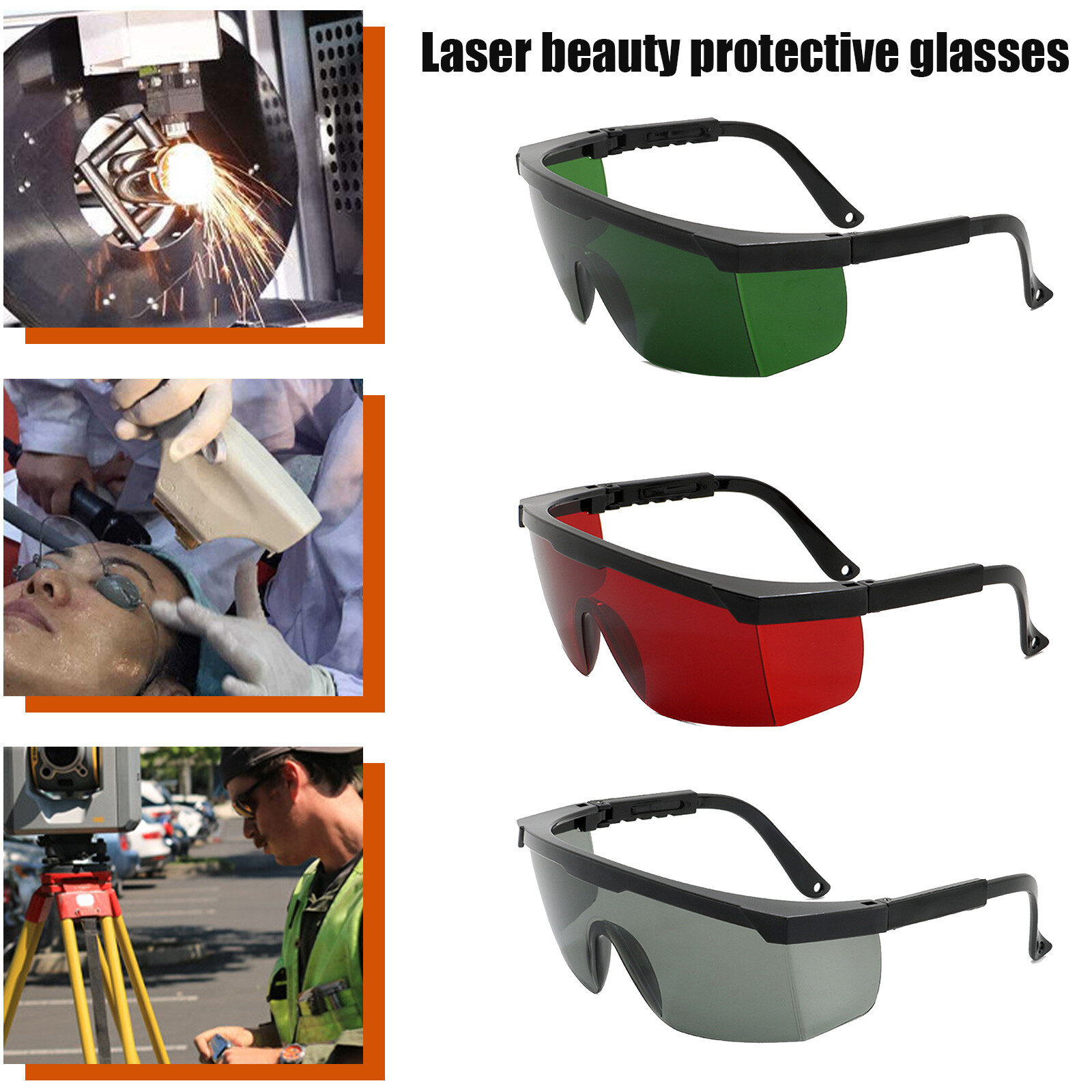 IPL Laser Safety Glasses Eye Protection Laser Safety Goggles Green ...