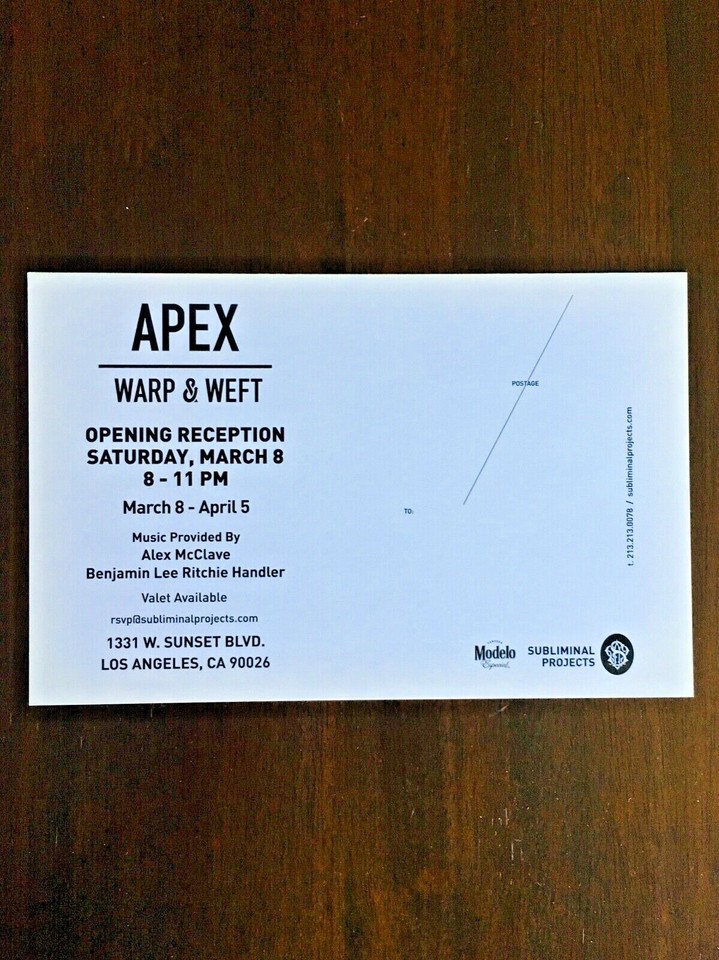APEX APEXER WARP & WEFT 2014 Art Show Promo Flyer Street Art Graffiti ...