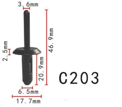 20pcs Fit GM,VW Nylon Blind Rivets 20433026,175853577A autobahn88 ...