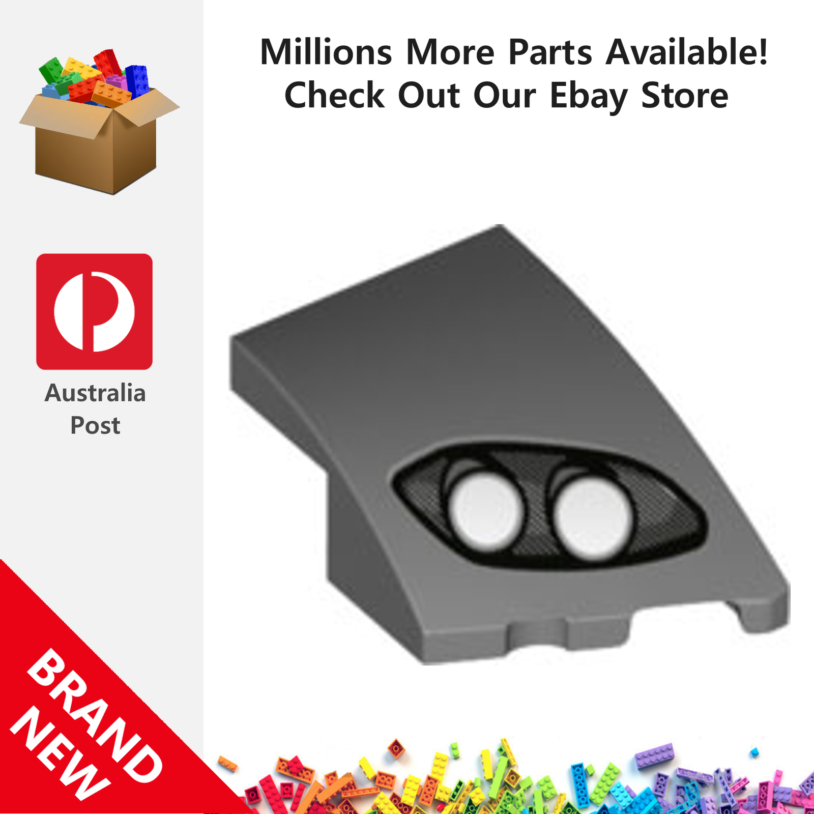 Genuine LEGO™ Dark Grey Wedge 3 x 2 No Studs Right with Aston 80178 ...