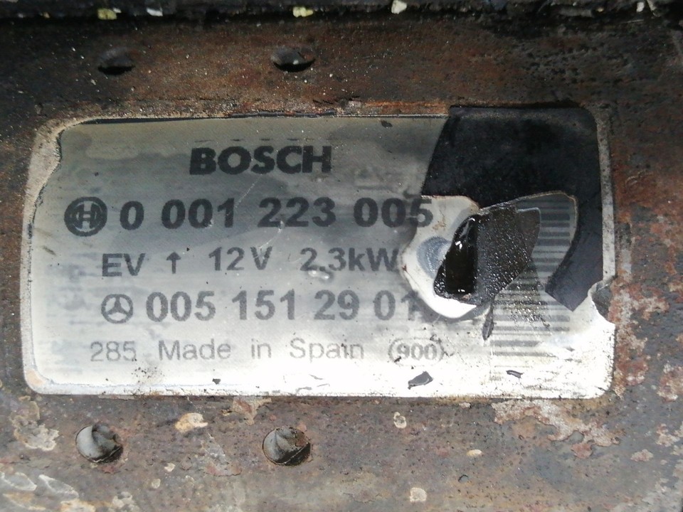 0001223005 STARTER MOTOR / 0051512901 / 1580127 FOR MERCEDES-BENZ CLASE ...