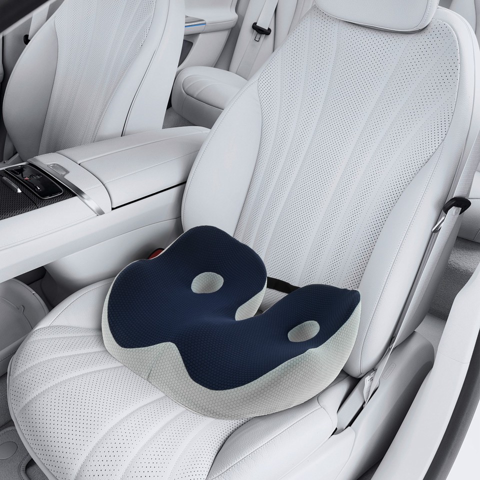 Memory Foam Seat Cushion Seat Cushion with Adjustable Buckle Ergonomic ...