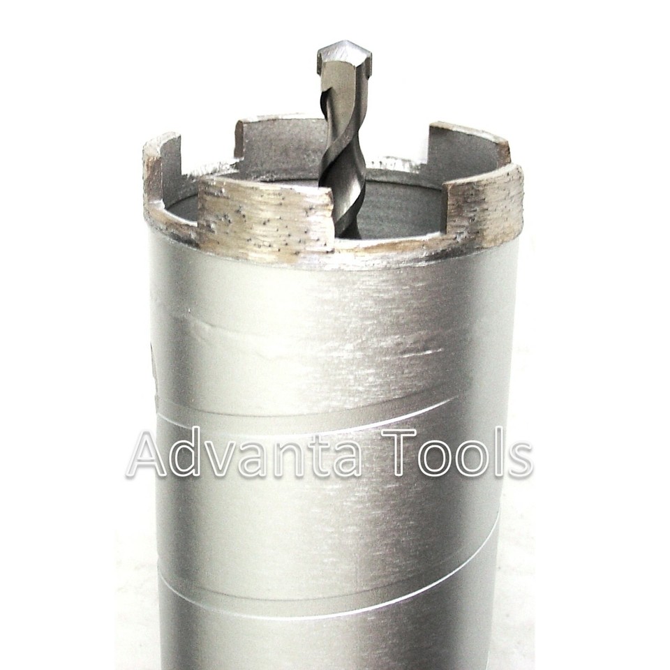 4-1/2" Dry Diamond Core Bit for Concrete with SDS Plus Adapter & Pilot ...