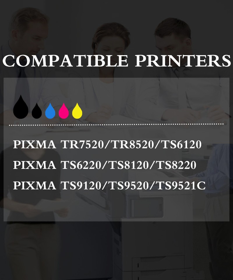 3-Pack PGI280 PGI280XXL Black Ink Cartridge for TR7520 TS702 Printer | eBay