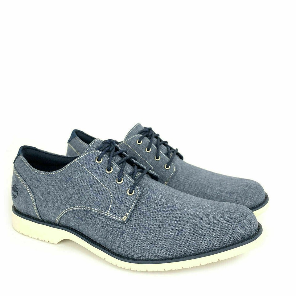 TIMBERLAND MEN'S WOODHULL DENIM CANVAS OXFORD SHOES SELECT COLOR | eBay