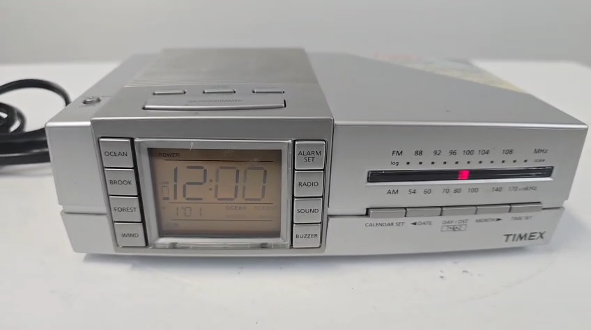 Timex T433S Nature Sounds AM/FM Triple Alarm Clock Radio with Snooze ...
