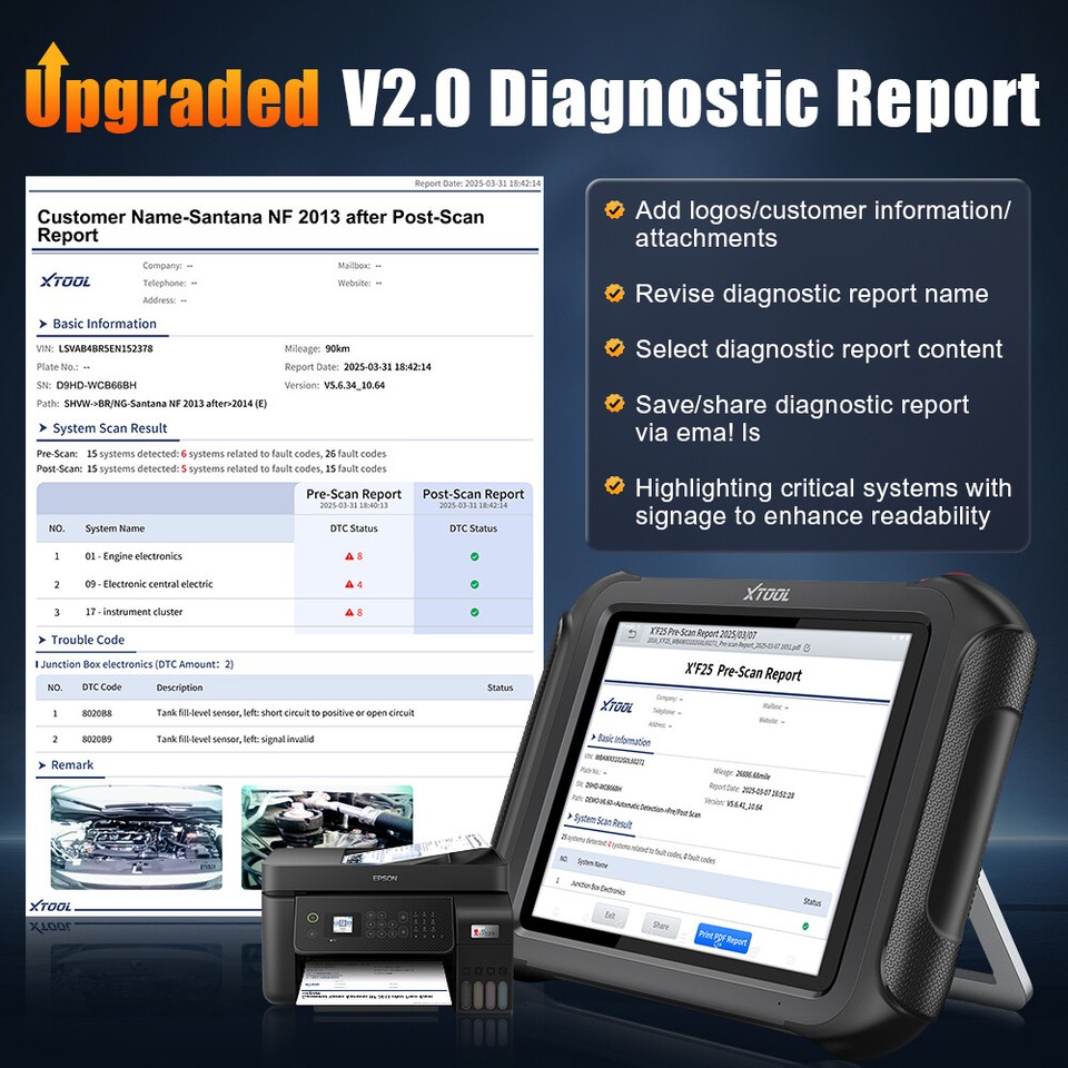 XTOOL D9HD Heavy Duty Truck Scanner Full System Scan Tool 45+ Services ...
