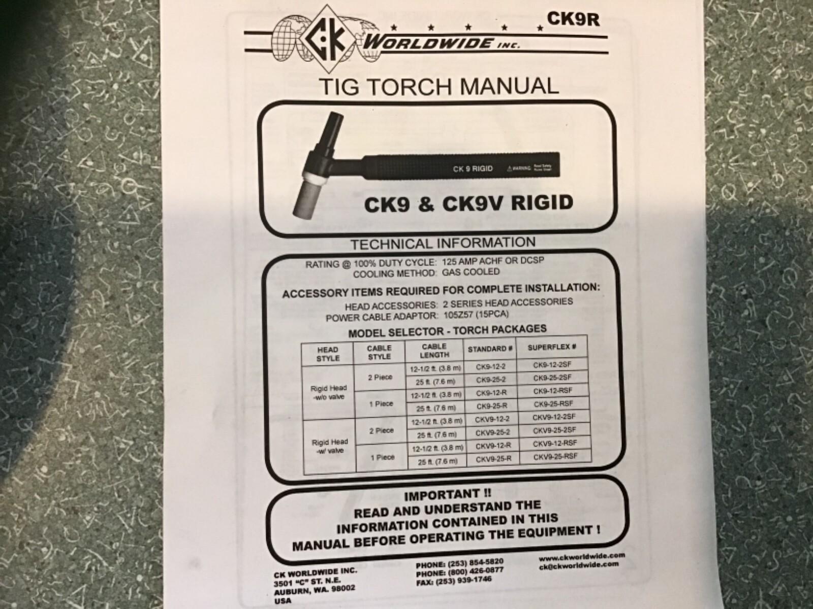 PROSTAR PRSCK9V-25-RR TIG WELDING TORCH | eBay