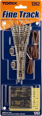 TOMIX N Scale Electric 3-Way Turnout N-PLR541/280-15 F 1262 Model Train ...