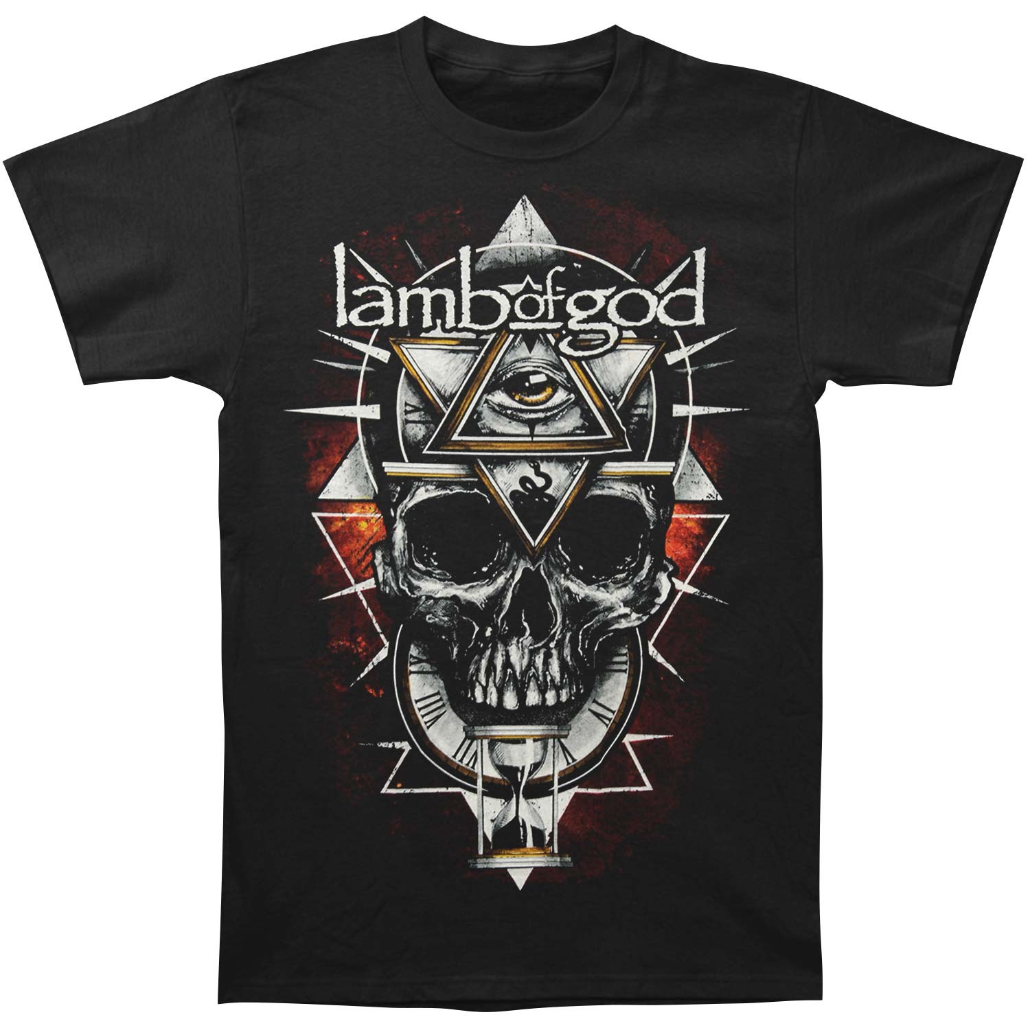 Men's Lamb Of God All Seeing Red Slim Fit T-shirt X-Large Black | eBay