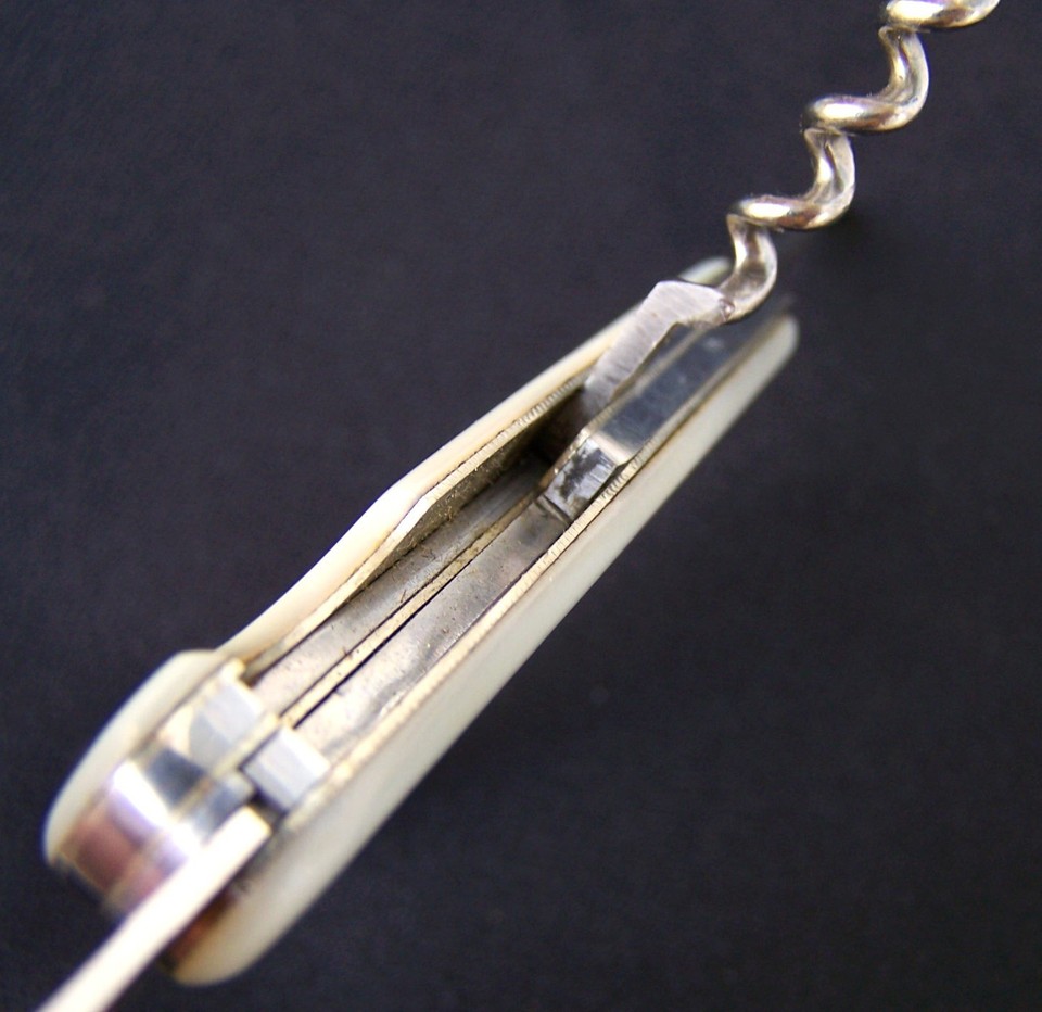 N/Mint Solingen, German MOP PEARL 4 Blade *Bartenders Knife* Coined ...