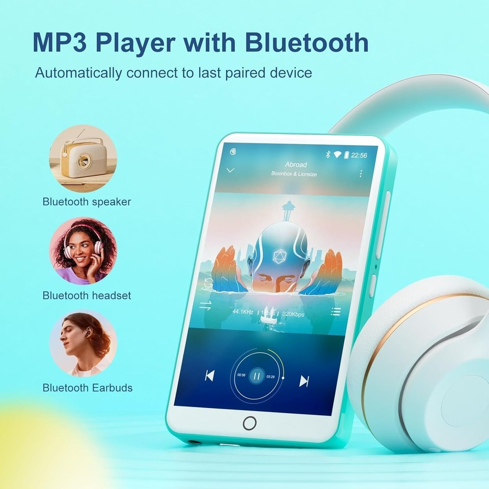 80GB MP3 Player with Bluetooth and WiFi Mp3 & Mp4 Music Player with ...
