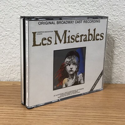 Les Misérables Broadway Cast Recording (CD, 1987, Geffen) 2-Discs ...