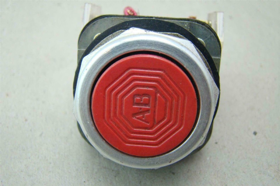 Allen Bradley Red Push Button with Contact Block Series D, 800T-XA ...