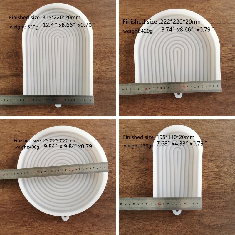 Half Oval Shape Arch Tray Molds Silicone Mold Epoxy Resin Casting Molds ...