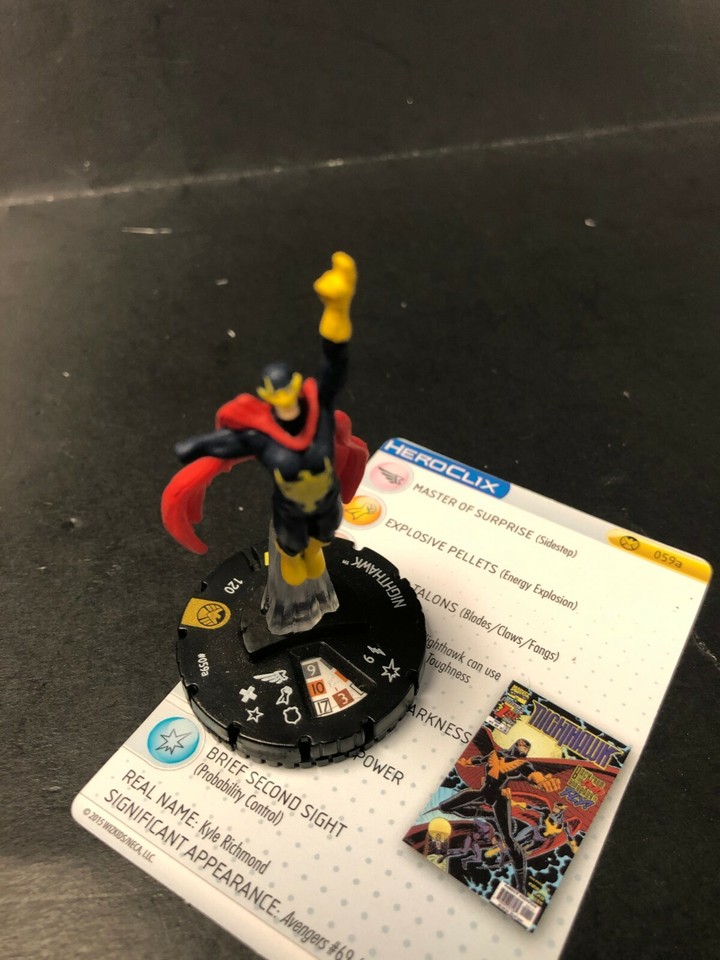 HEROCLIX Nighthawk #59a Super Rare Nick Fury Agent of SHIELD Broken | eBay