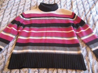 STANFIELD LAMBS WOOL STRIPED JUMPER - PINK BLACK GREY WHITE - SIZE XXL ...