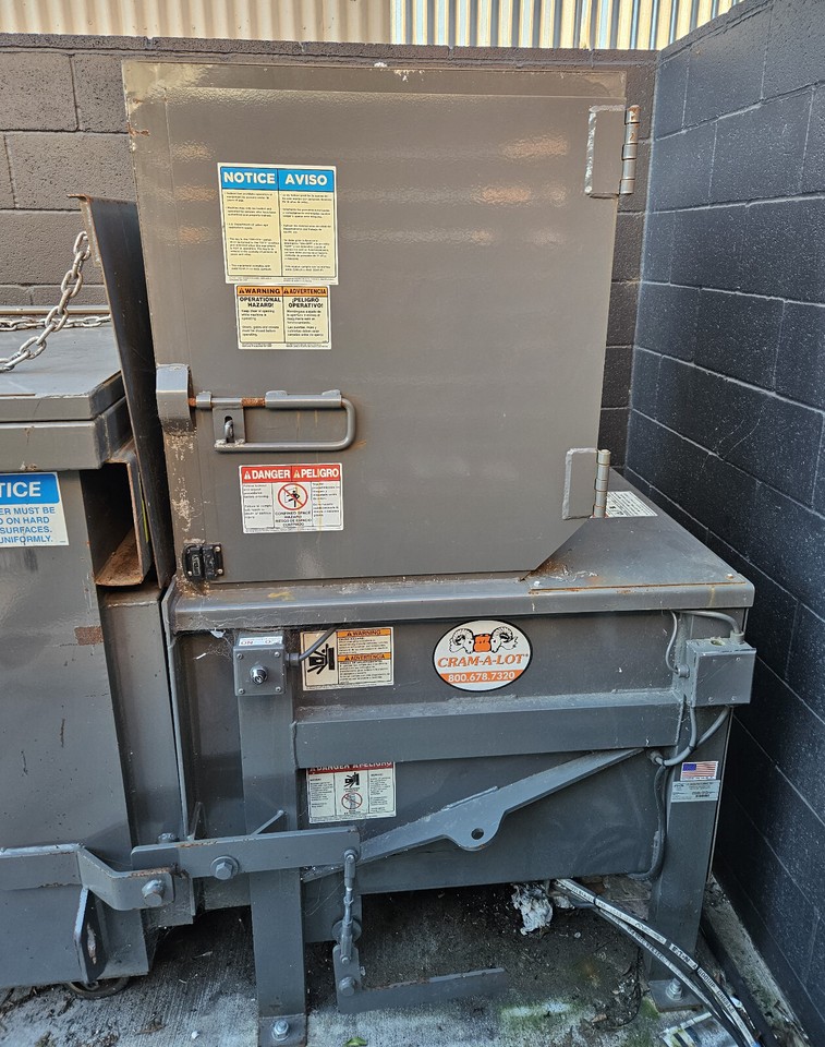 CRAM-A-LOT CS.5 APARTMENT 1/2 YARD SPACE SAVER TWIN CYLINDER TRASH ...