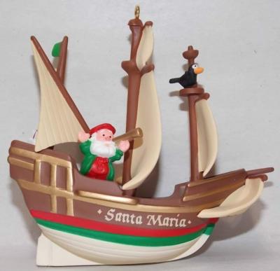 1992 Hallmark Santa Maria 500th Anniversary o Columbus Ornament MINT in ...
