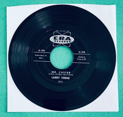 Larry Verne - 45RPM - Mr. Custer, Okeefenokee Two Step - ERA Records ...