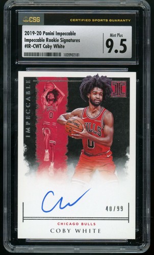 2019-20 Panini Impeccable - Impeccable Rookie Signatures Coby White #IR ...