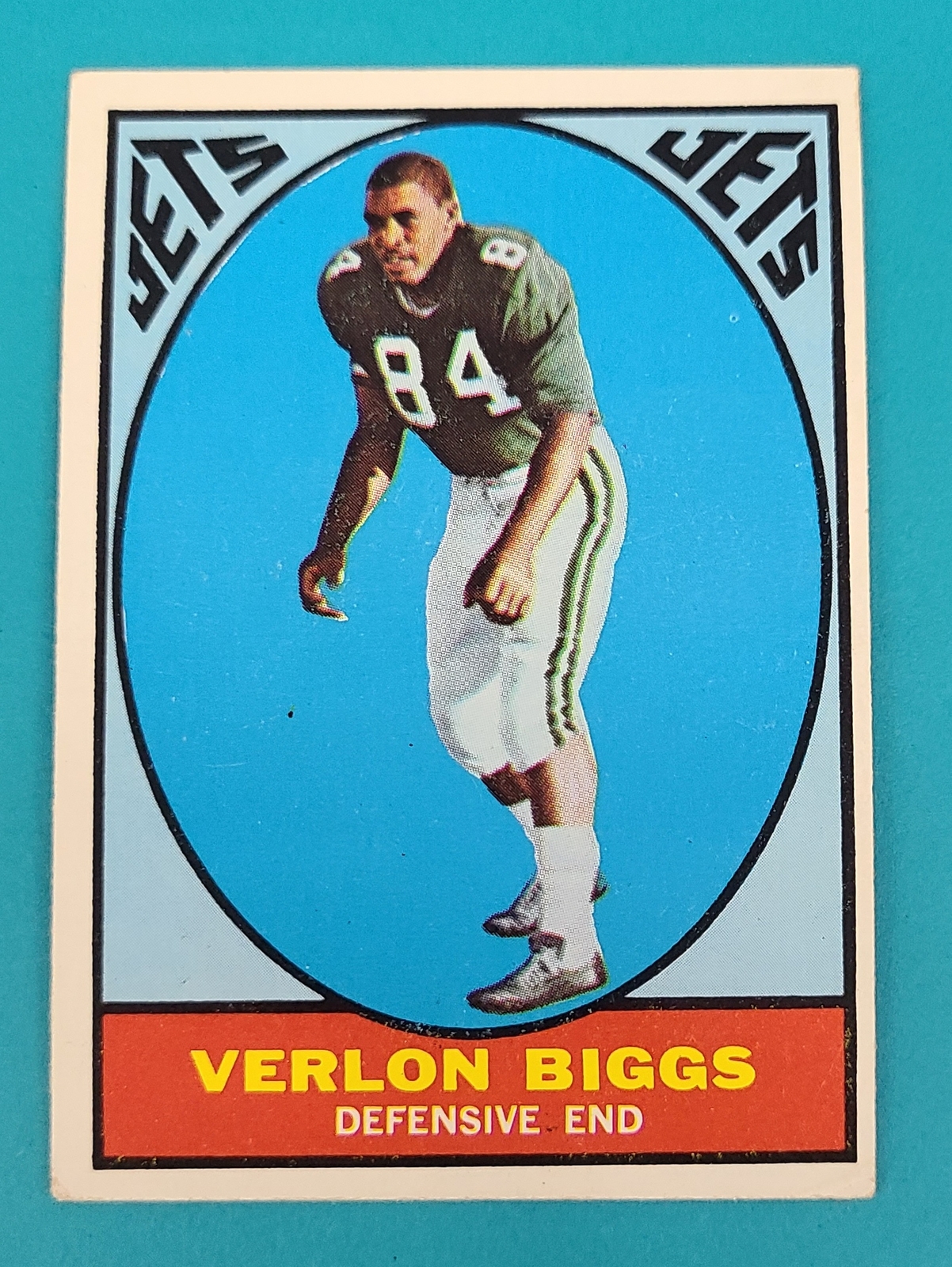 1967 Topps #91 Verlon Biggs New York Jets FOOTBALL Card N9 | eBay