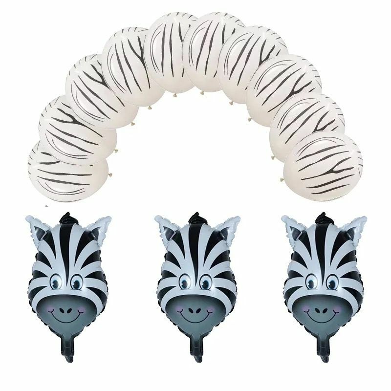 Jungle Animal Balloon Lion Zebra Giraffe Monkey Tiger Fox Horse Cow ...