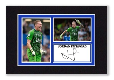 A4 Mount JORDAN PICKFORD Signed Print Autograph PHOTO Ready To Frame ...