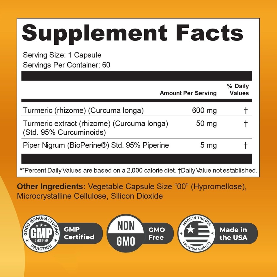 Orby BurnFlow Capsules – 100% Natural Formula with Turmeric, BioPerine ...