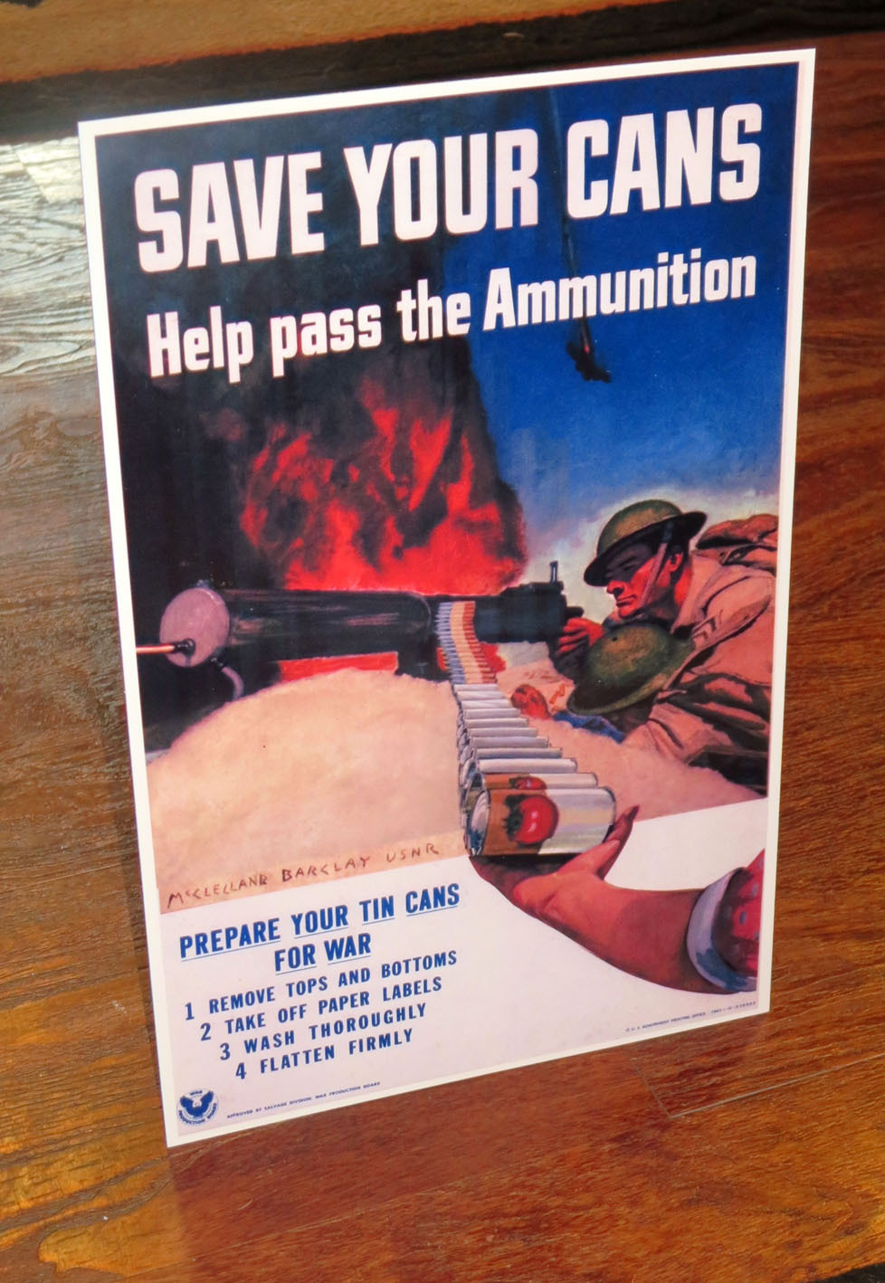 WWII US Army Poster - Save Your Cans - Help Pass The Ammunition ...
