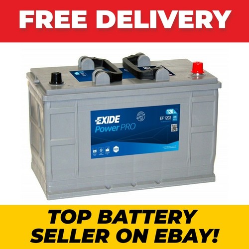 12V 120AH 663 / 667 Heavy Duty EF1202 EXIDE PROFESSIONAL POWER HDX ...