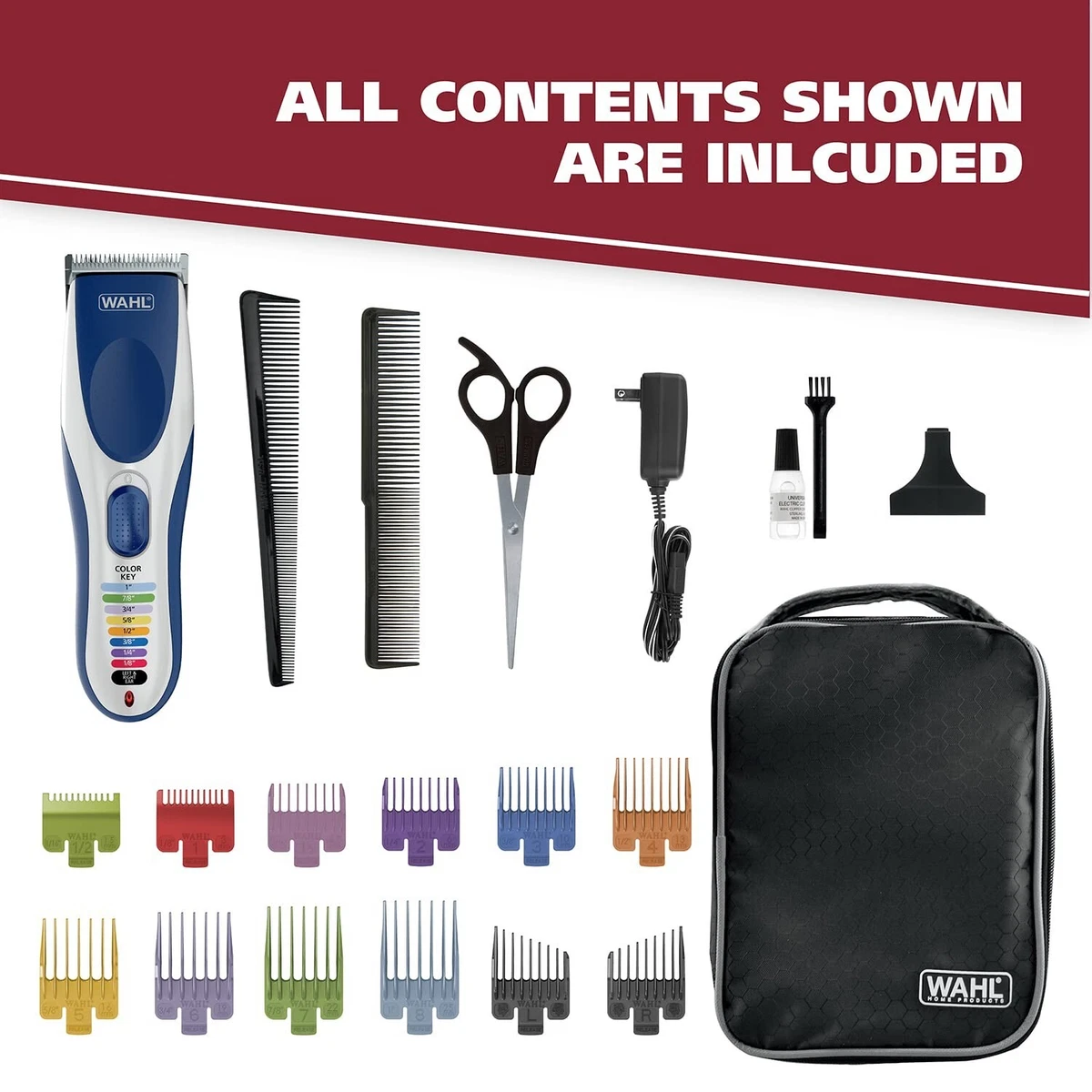 21 Piece Wahl Color Pro Cordless Hair Clipper Set Flash Sales ...