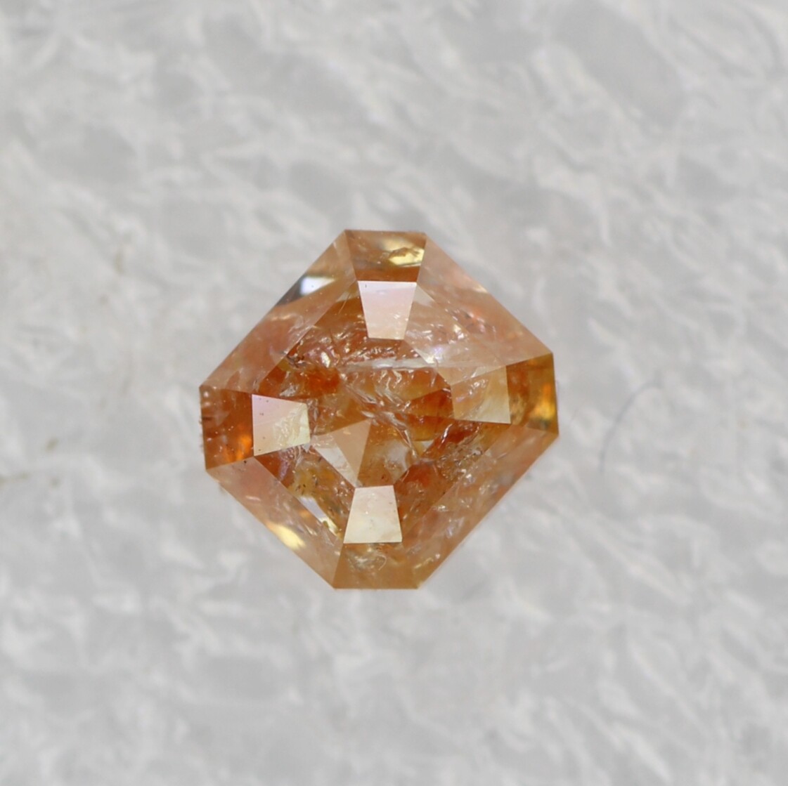 0.56 CT Natural Loose Diamond Salt and Pepper Peach Color Emerald Shape ...