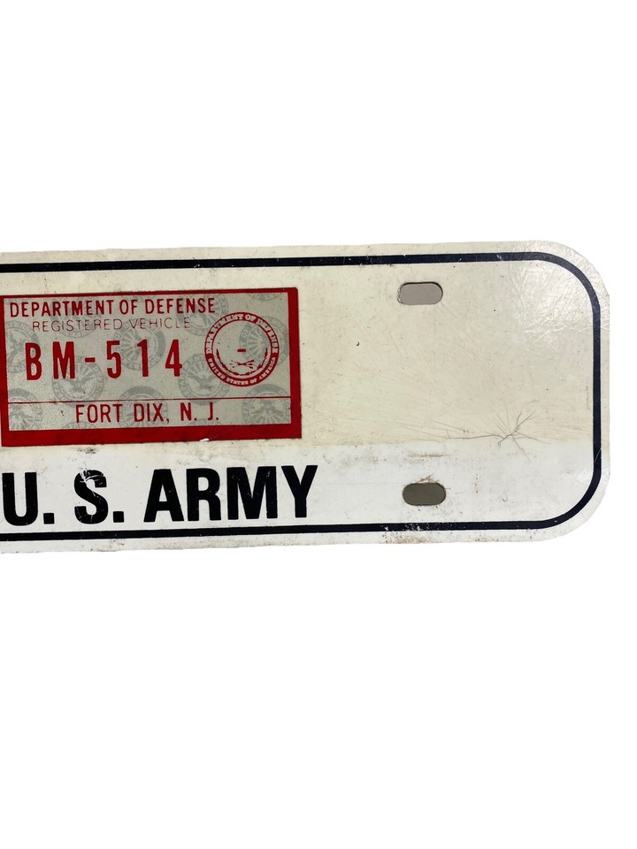 US Army FORT DIX N.J. Air Force Mobility Command License Plate | eBay