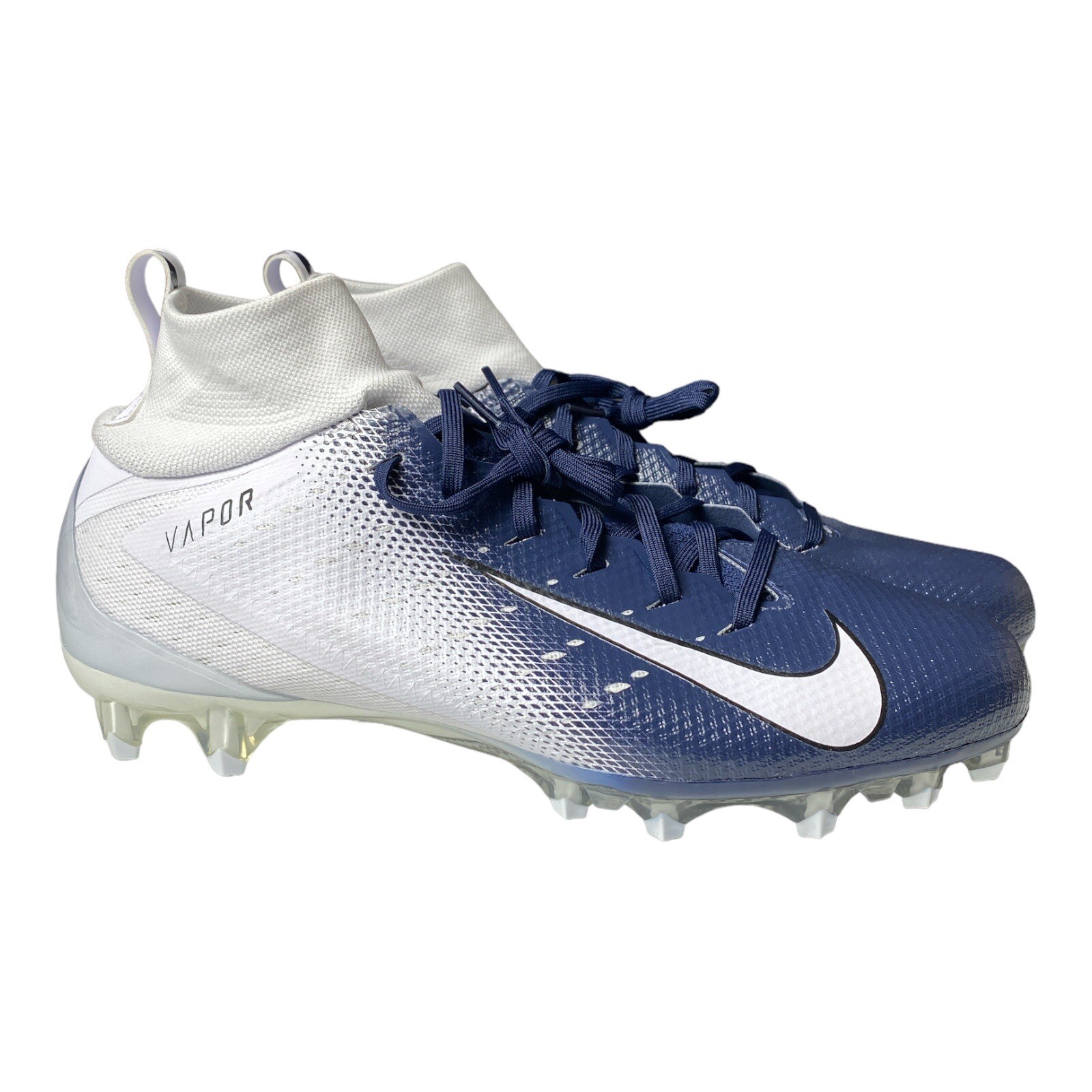 Nike Men'sVapor Untouchable Pro TD 3 White Navy Football Cleats Size 13 ...