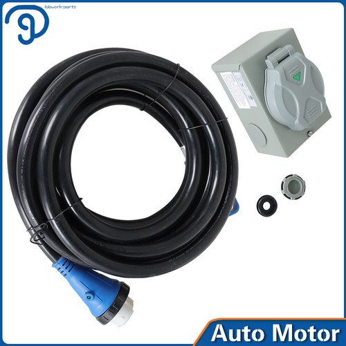 125/250V LED + Power Inlet Box Combo Kit Twist Lock + 50A 25FT RV ...