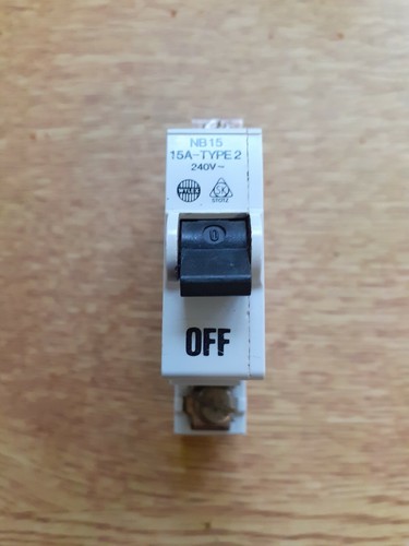 WYLEX 15A Type 2 Single Pole M6 Circuit Breaker SP 15 Amp MCB~STOTZ ...