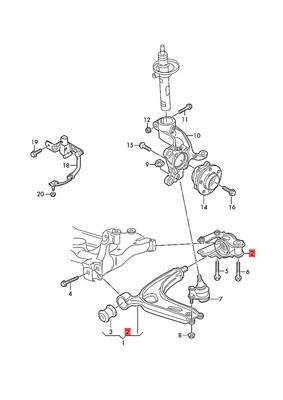 Genuine VW Atlas Cross Sport Teramont CA1 CMC Bracket Left 3QF199231D ...
