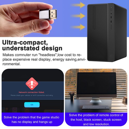 4K 60HZ UHD DP Dummy-Stecker Displayport Virtual Display Adapter EDID ...