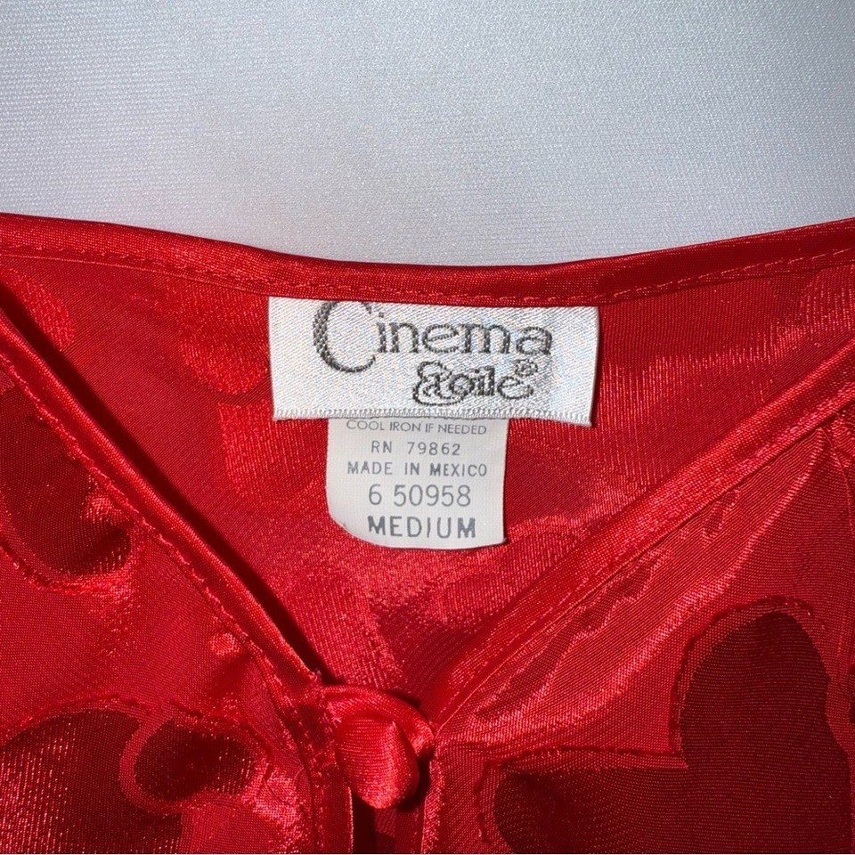 Vintage Silky Red Heart Lingerie Cami Camisole | eBay