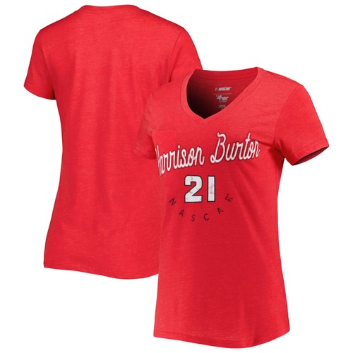 Women's G-III 4Her by Carl Banks Red Harrison Burton Bump & Run V-Neck ...