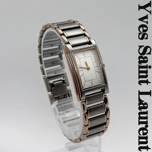 Yves Saint Laurent YSL Logo Square Women's Watch Used Excellent ...
