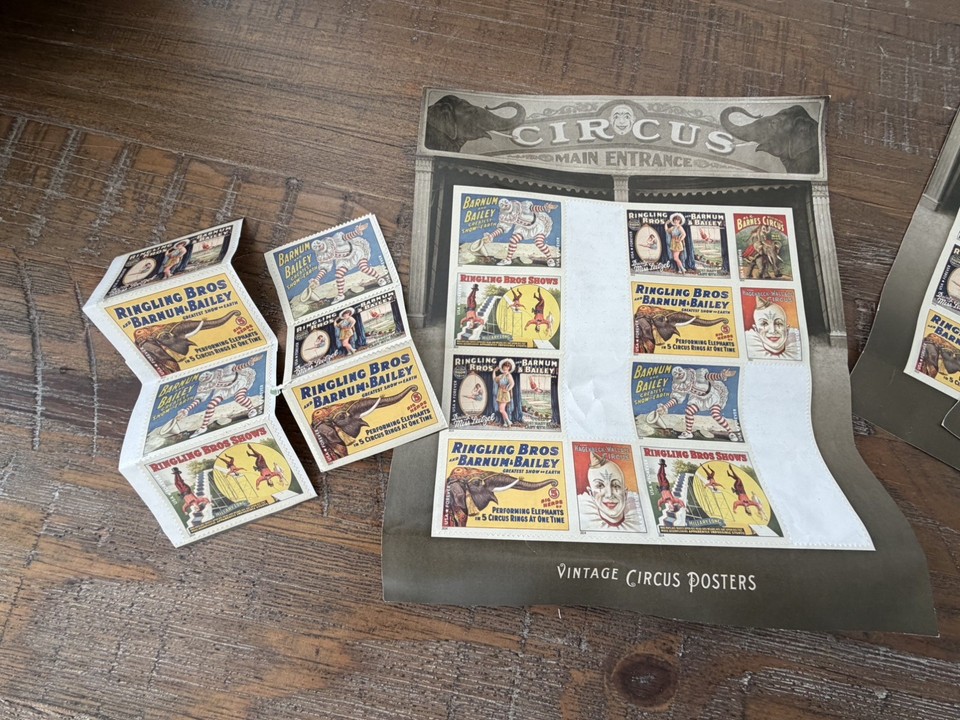 50 Vintage Circus Posters 2014 • Forever Stamps NEW • USPS US Postal ...