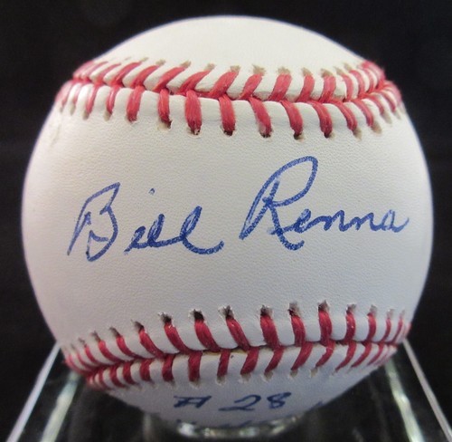 Bill Renna NY Yankees 1953 Signed ML Baseball - Beckett BAS | eBay