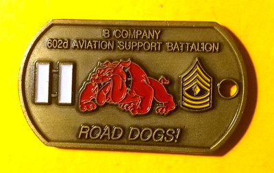 Challenge Coin B COMPANY 602d AVIATION SUPPORT BATTALION 1 1/4 x 2 1/8 ...